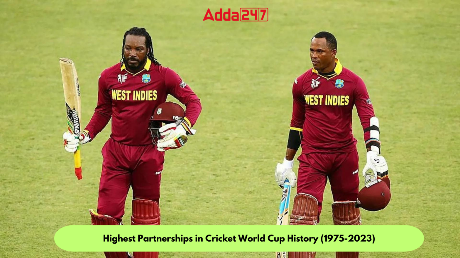 Highest Partnerships in ICC Cricket World Cup (1975-2023)